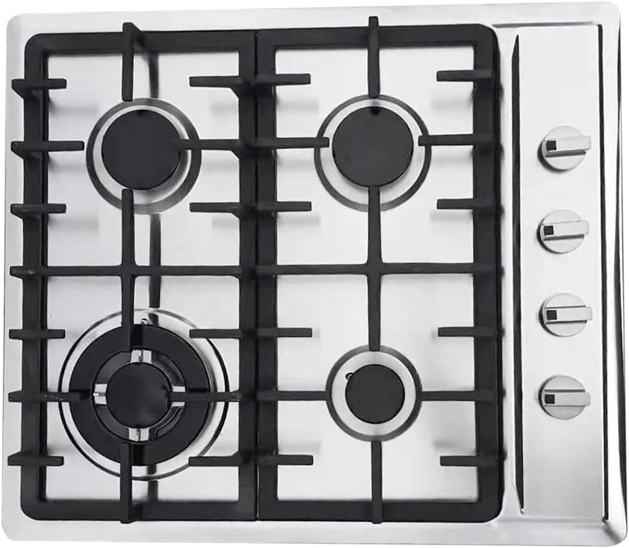 4 Burner Gas Cooktop Gas Stove Top 23 Inch Stainless Steel Natural Gas ...