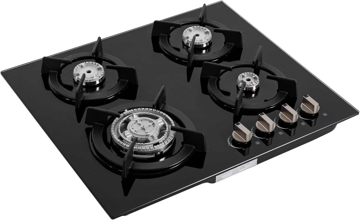 4 Burner Gas Cooktops,Gas Stove Gas Hob Stovetop Tempered Glass Cooktop ...