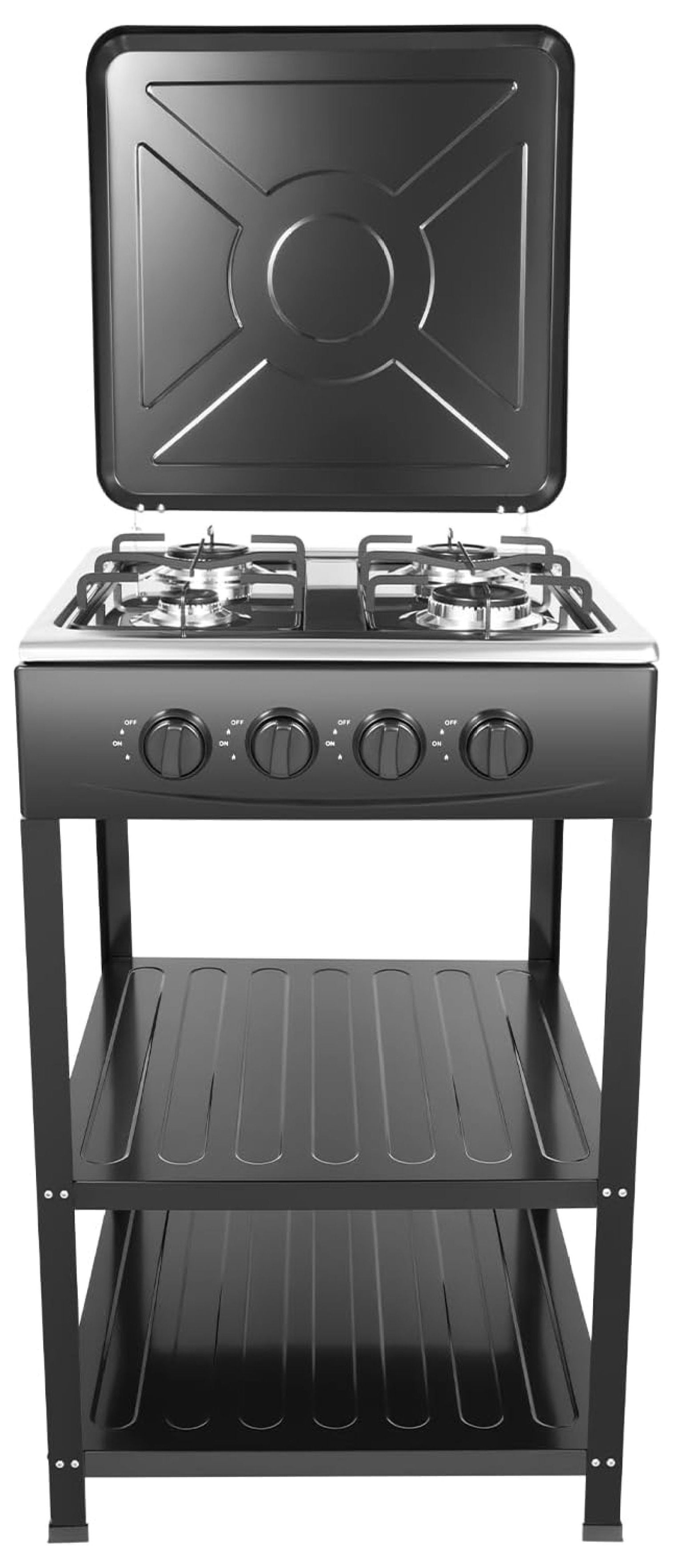 4 Burner Gas Stove Outdoor Stove with Removable Storage Stand ...