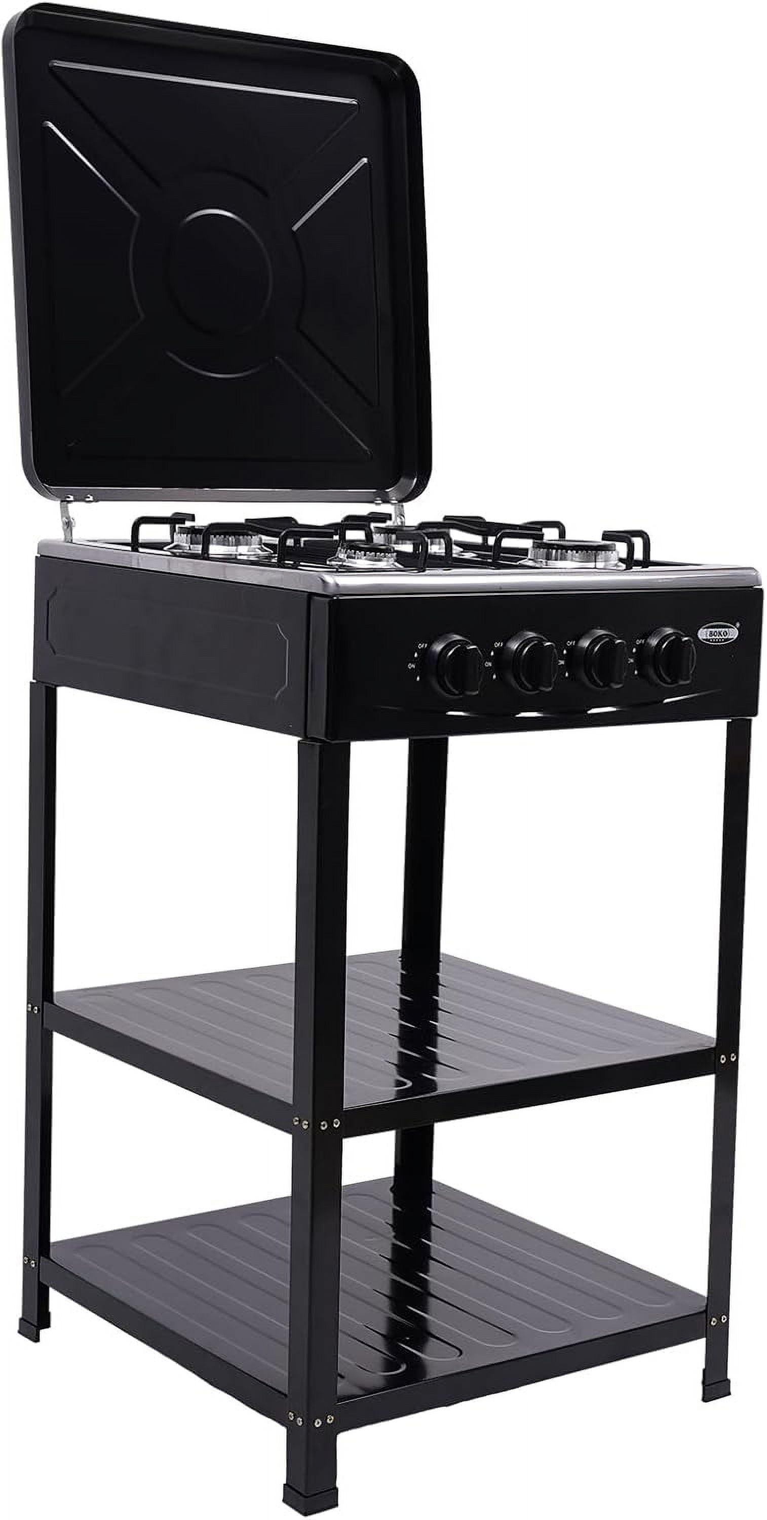 4 Burner Gas Stove Portable Outdoor Stove with Removable Storage Stand ...