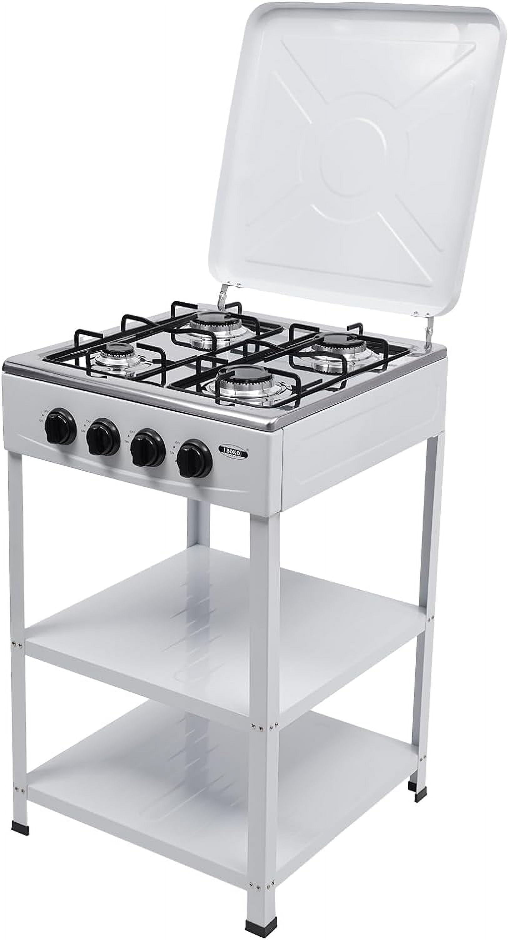 4 Burner Gas Stove Portable Outdoor Stove with Support Leg Stand and ...