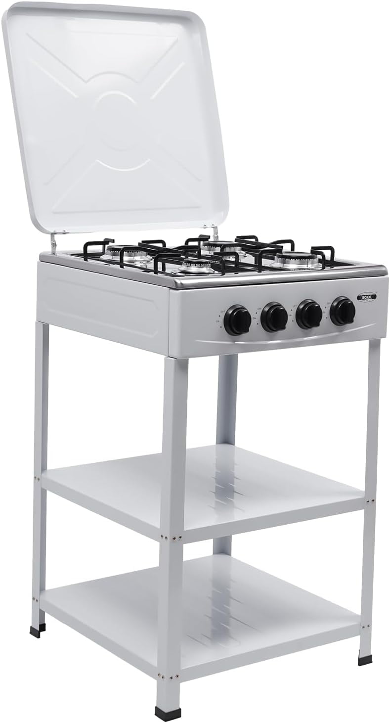 4 Burner Gas Stove Portable Stove Set with Support Leg Stand, Manual ...