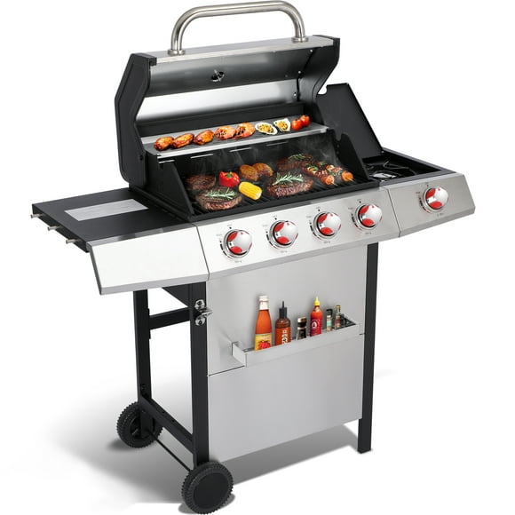 Propane And Charcoal Grill Combo