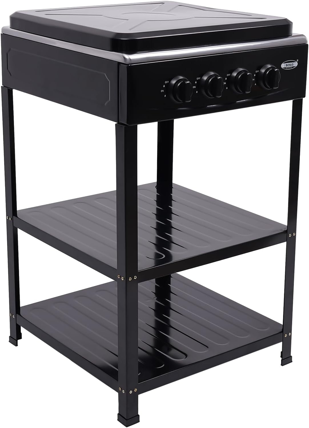 4 Burner Propane Gas Stove, Freestanding Rectangular Gas Cooktop ...