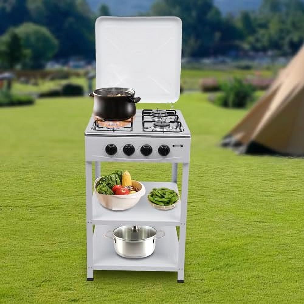4 Burner Propane Gas Stove Outdoor with Support Leg Stand and Wind ...