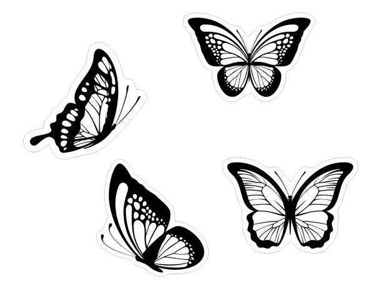 4 Butterfly Transparent Decals, Spring and Summer, nautre Sticker, Joy ...