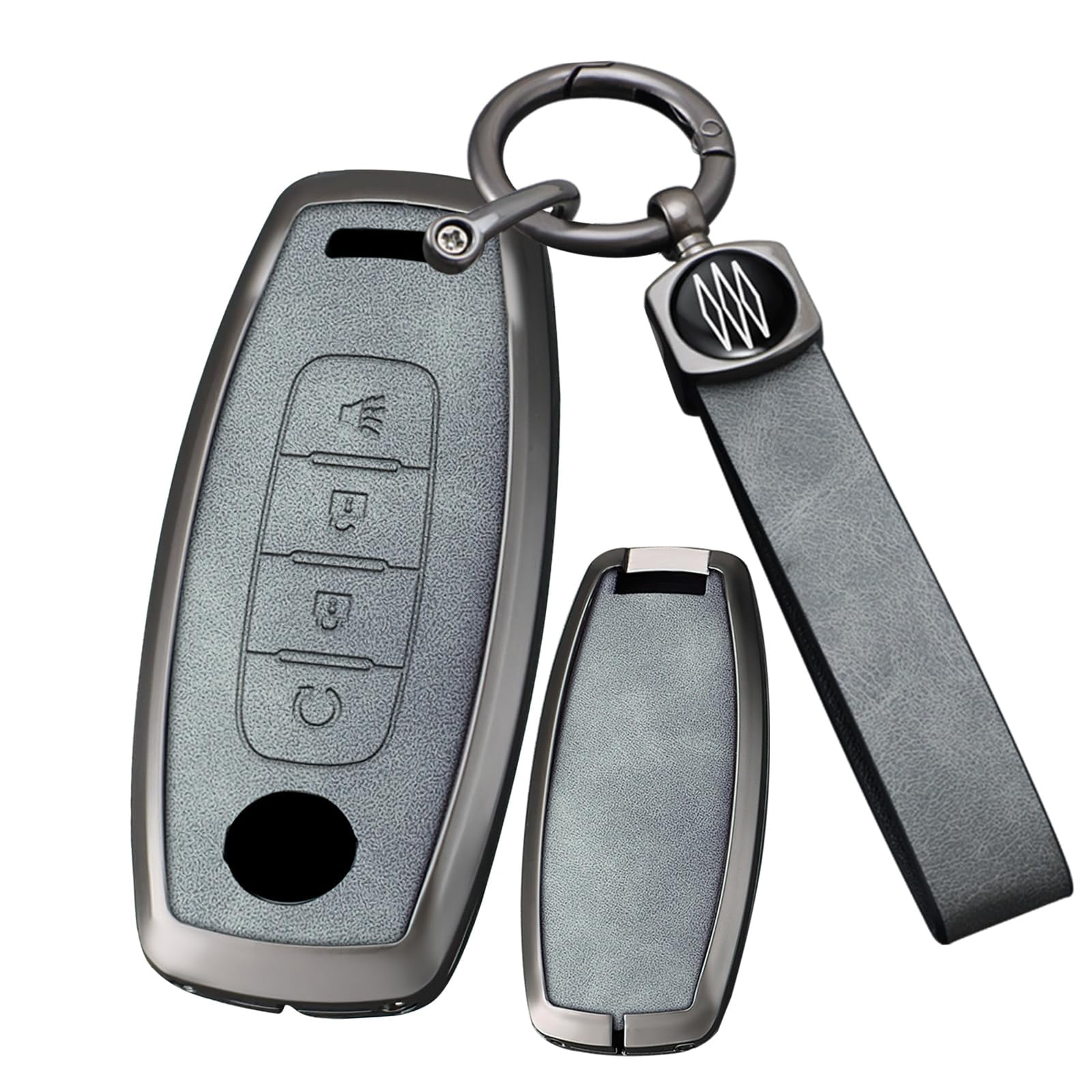 4-Button Key Case Fit for Nissan 2023 2024 Key Fob Metal Frame Key ...