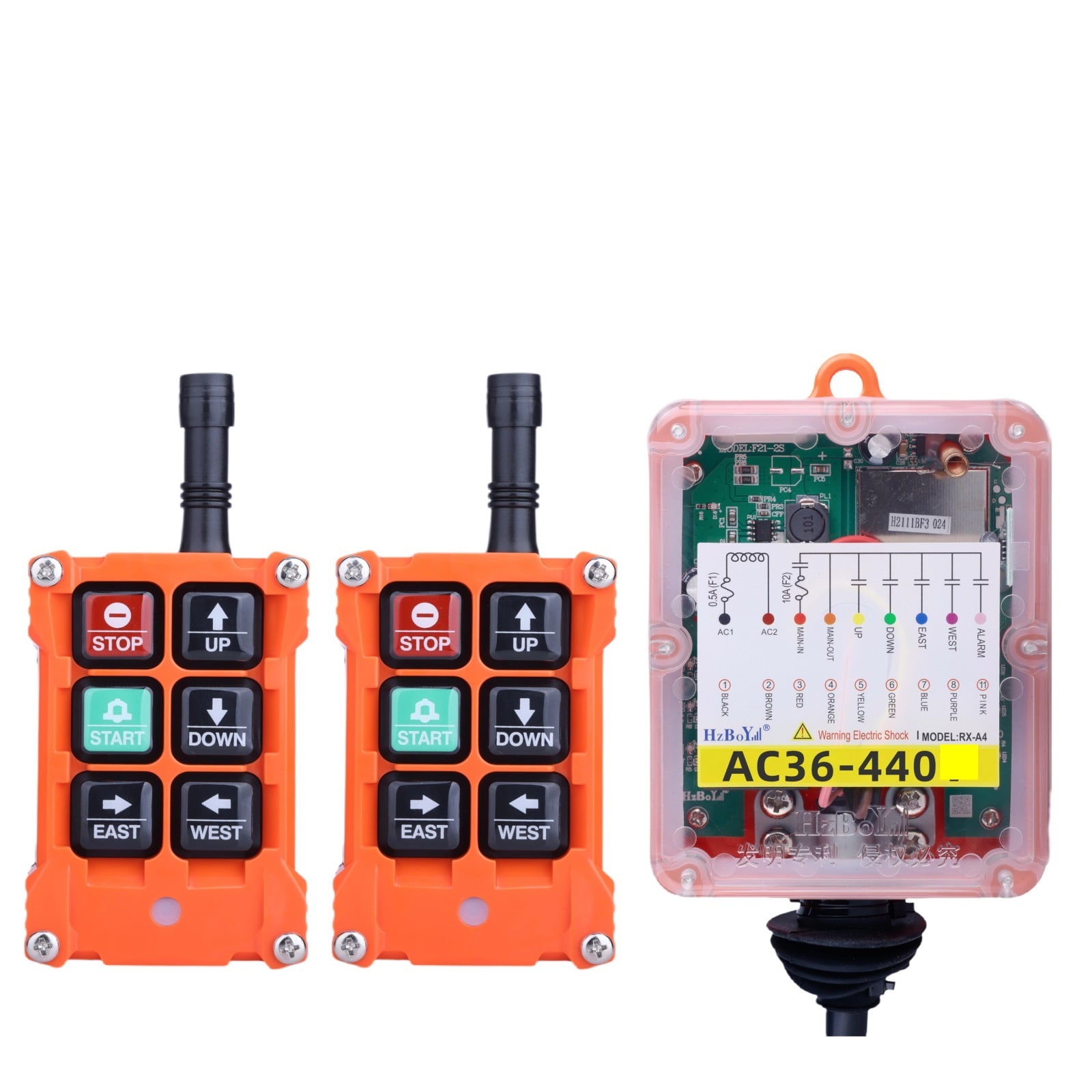4 Button Key Single Speed DC 12V-24V Hoist Wireless Industrial Remote ...