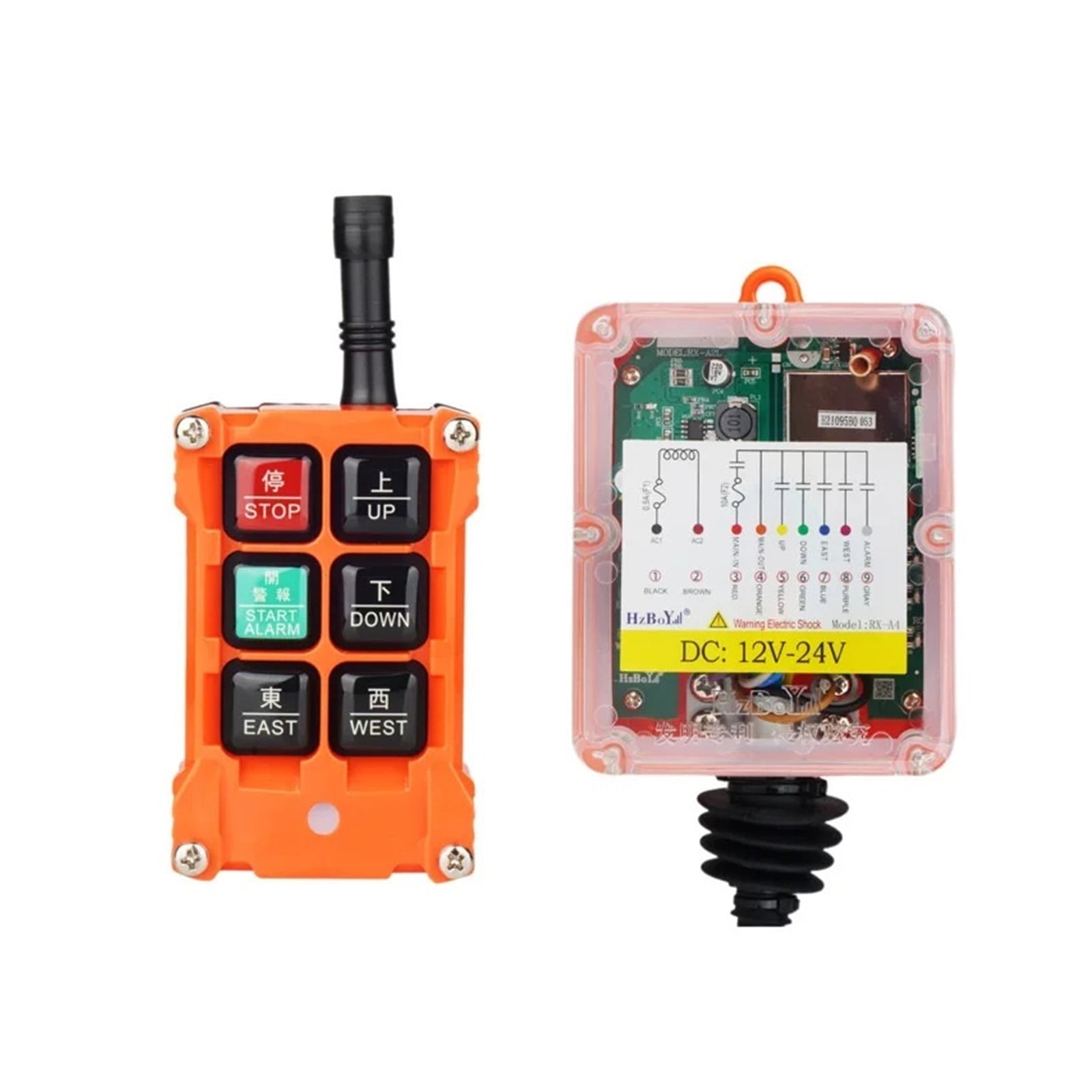 4 Button Key Single Speed DC 12V-24V Hoist Wireless Industrial Remote ...