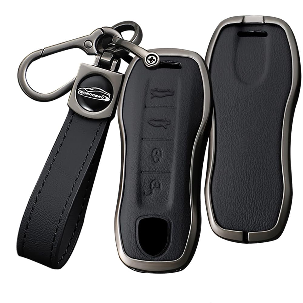 4 Button Smart Key Fob Cover Compatible with Porsche 911 Cayenne Macan ...