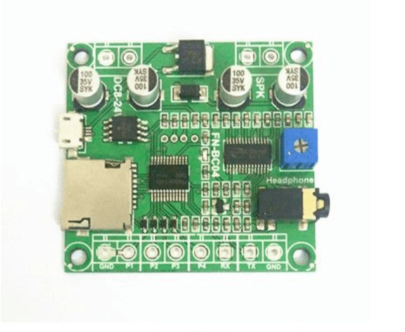 4 Buttons Triggered MP3 Player Board with 10W Amplifier and Solder Pads ...