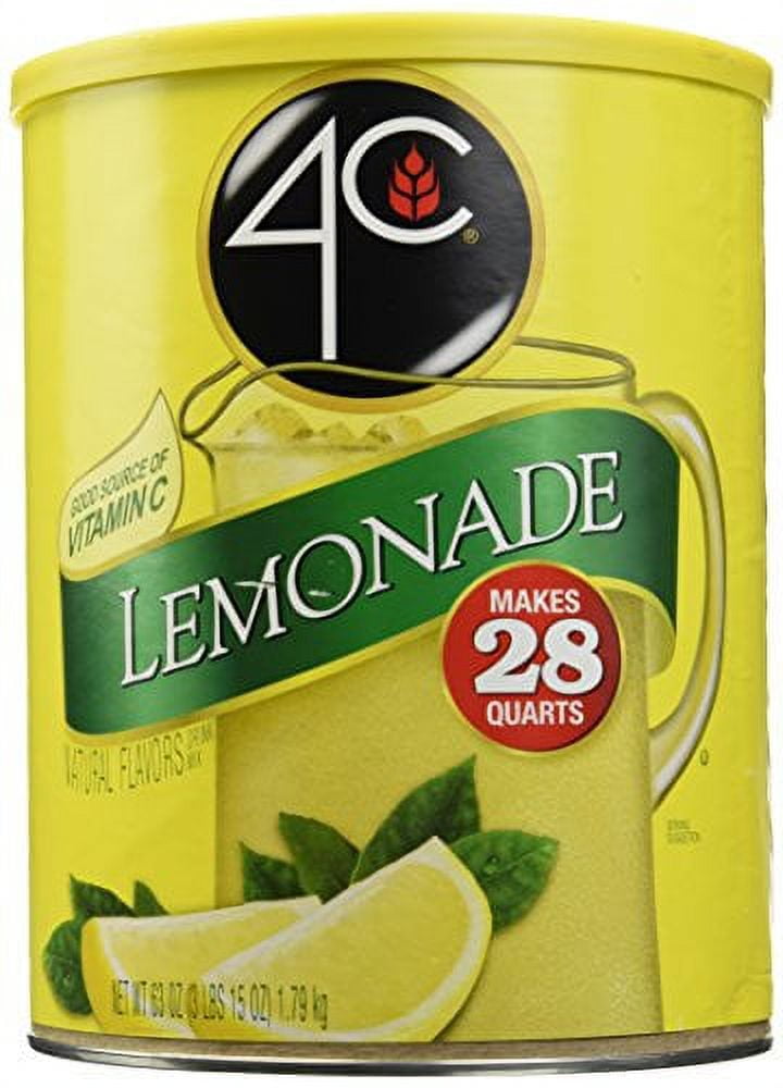 4 C Lemonade Flavored Mix, 28 Quarts, 63 Fluid Ounce, Delicious, Easy ...