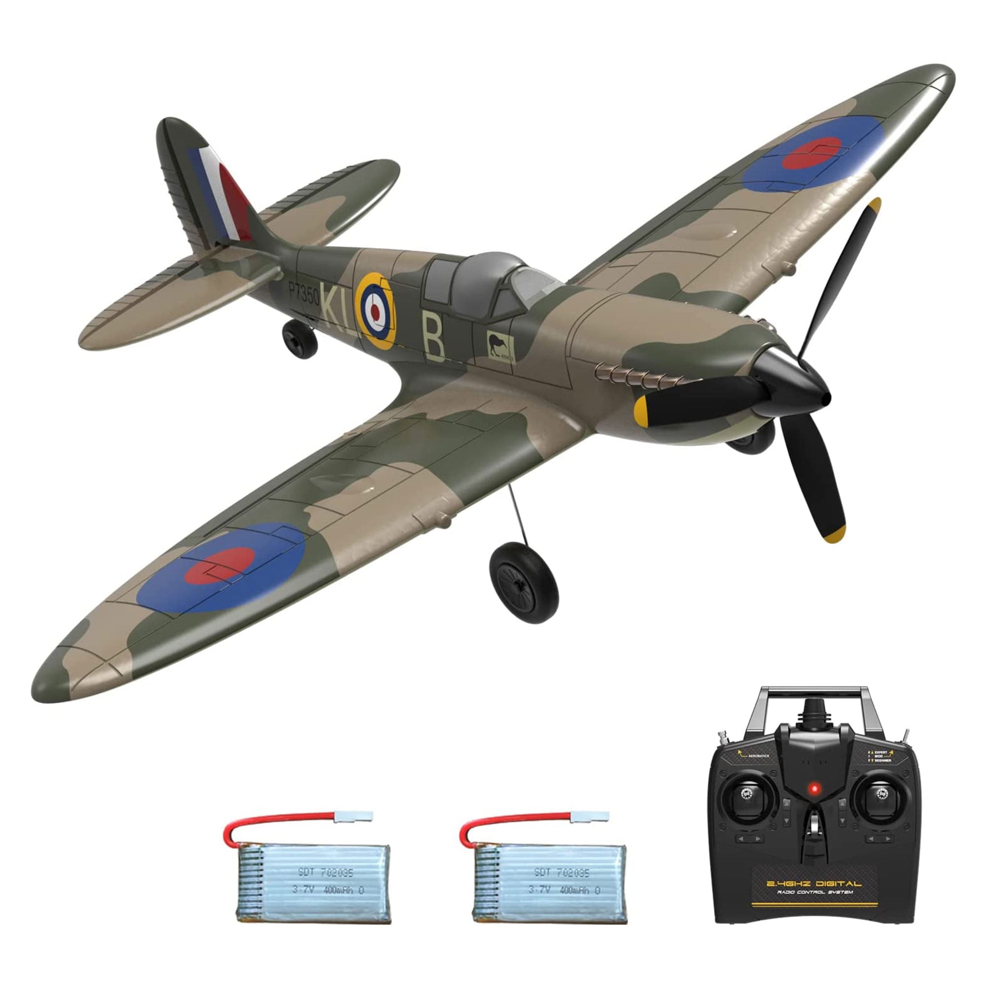 Open Box 4-CH Spitfire One Key Remote Control Airplane with Xpilot ...