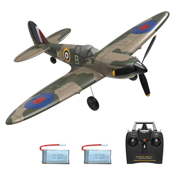 Open Box 4-CH Spitfire One Key Remote Control Airplane with Xpilot ...