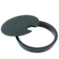 4" CUT-HOLE SIZE Black Round Wire Management Grommet with Removable Lid ...