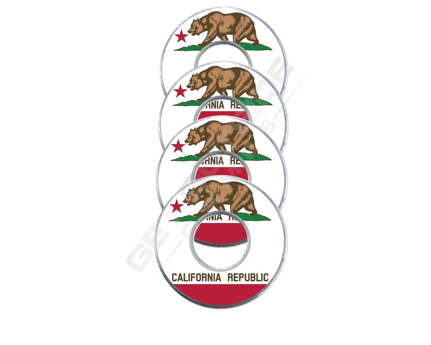 4 California Flag VVashers - Washer Toss Washer Board Game Washers (4 ...
