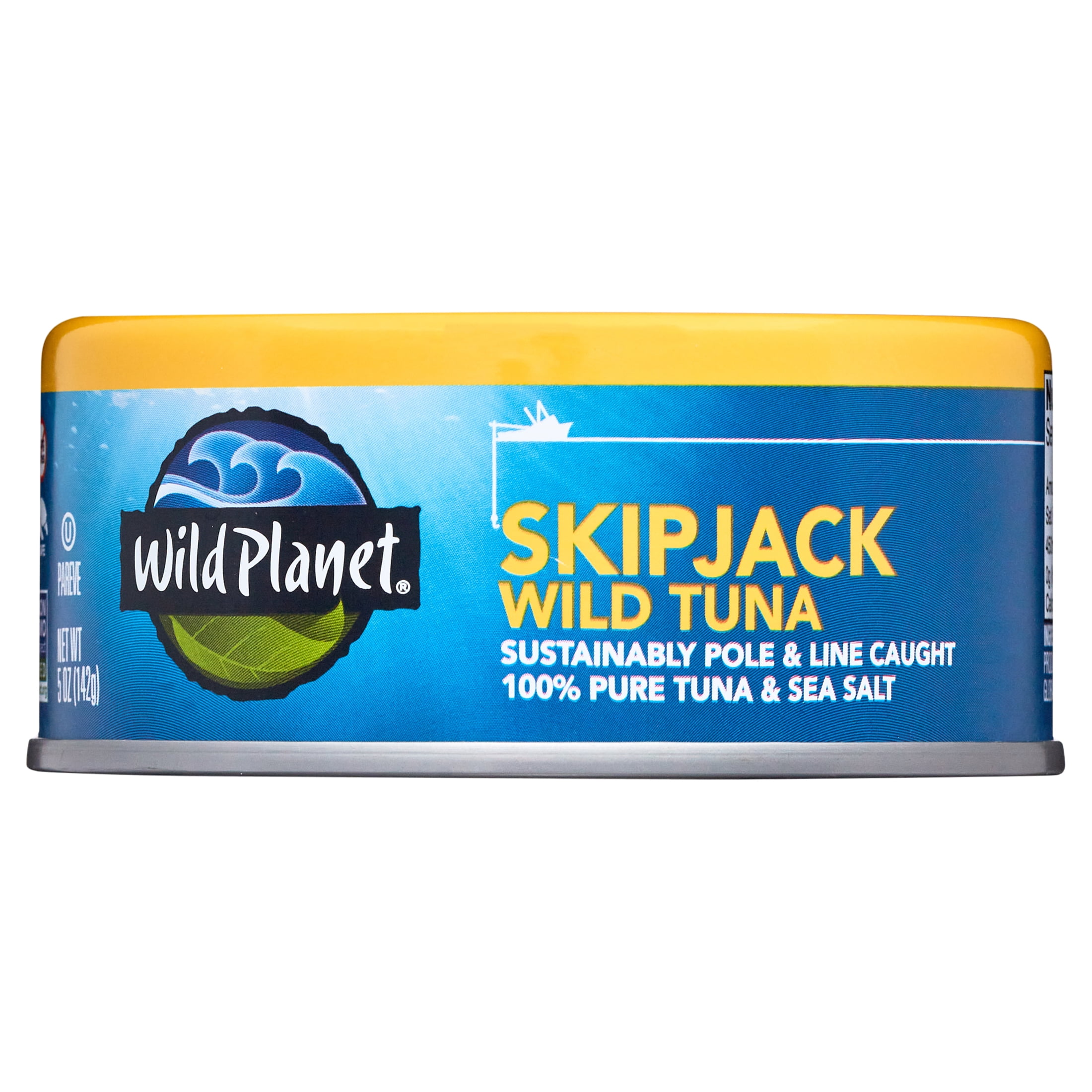 (4 Cans) Wild Planet, Skipjack Wild Tuna, Sea Salt, delicious hand ...