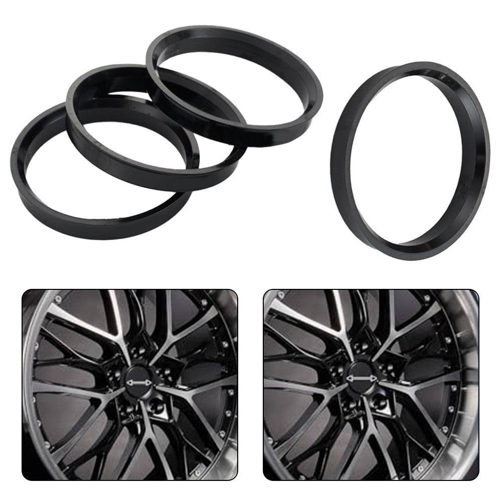 4×Car Hub Centric Rings Plastic 66.6~57.1 Wheel Rim Center Rings Car ...