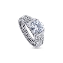 2 1/4 Carat 9x7MM Emerald Cut Lab Created Moissanite Diamond Signet ...