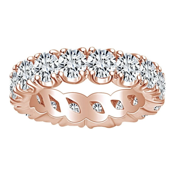 AFFY 4 Carat (Ctw) Round Shape White Natural Diamond Full Eternity ...