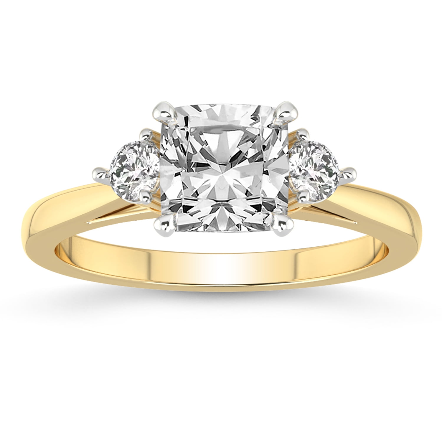 IGI Certified 4 Carat Cushion Shape Lab Grown Diamond Engagement Ring ...