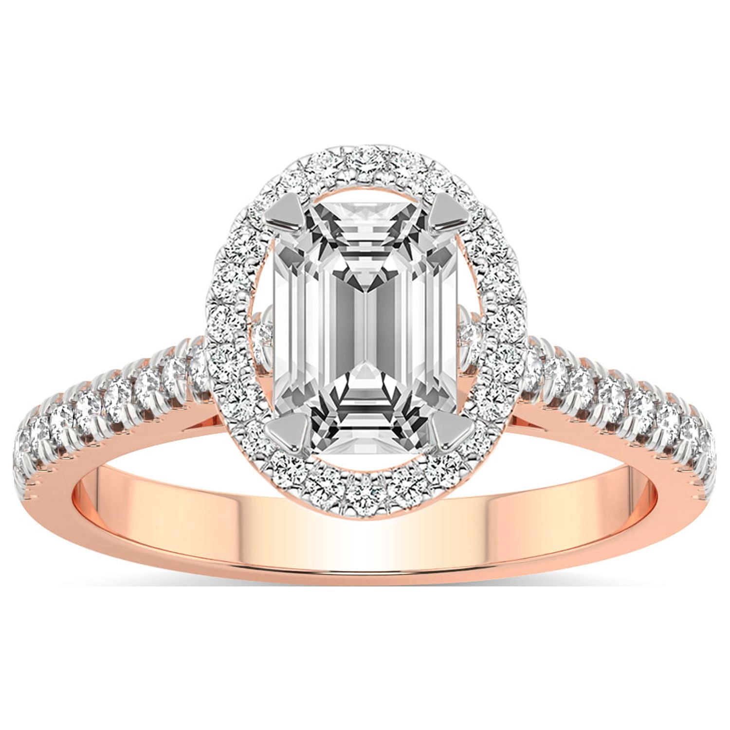IGI Certified 4 Carat Emerald Shape Lab Grown Diamond Engagement Ring ...