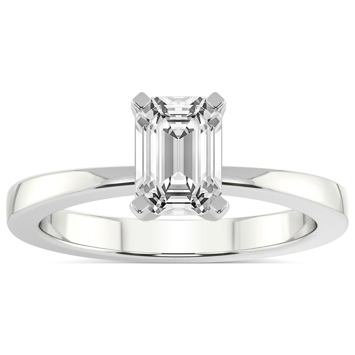 4 Carat IGI Certified Emerald Shape Lab Grown Diamond Engagement Ring ...