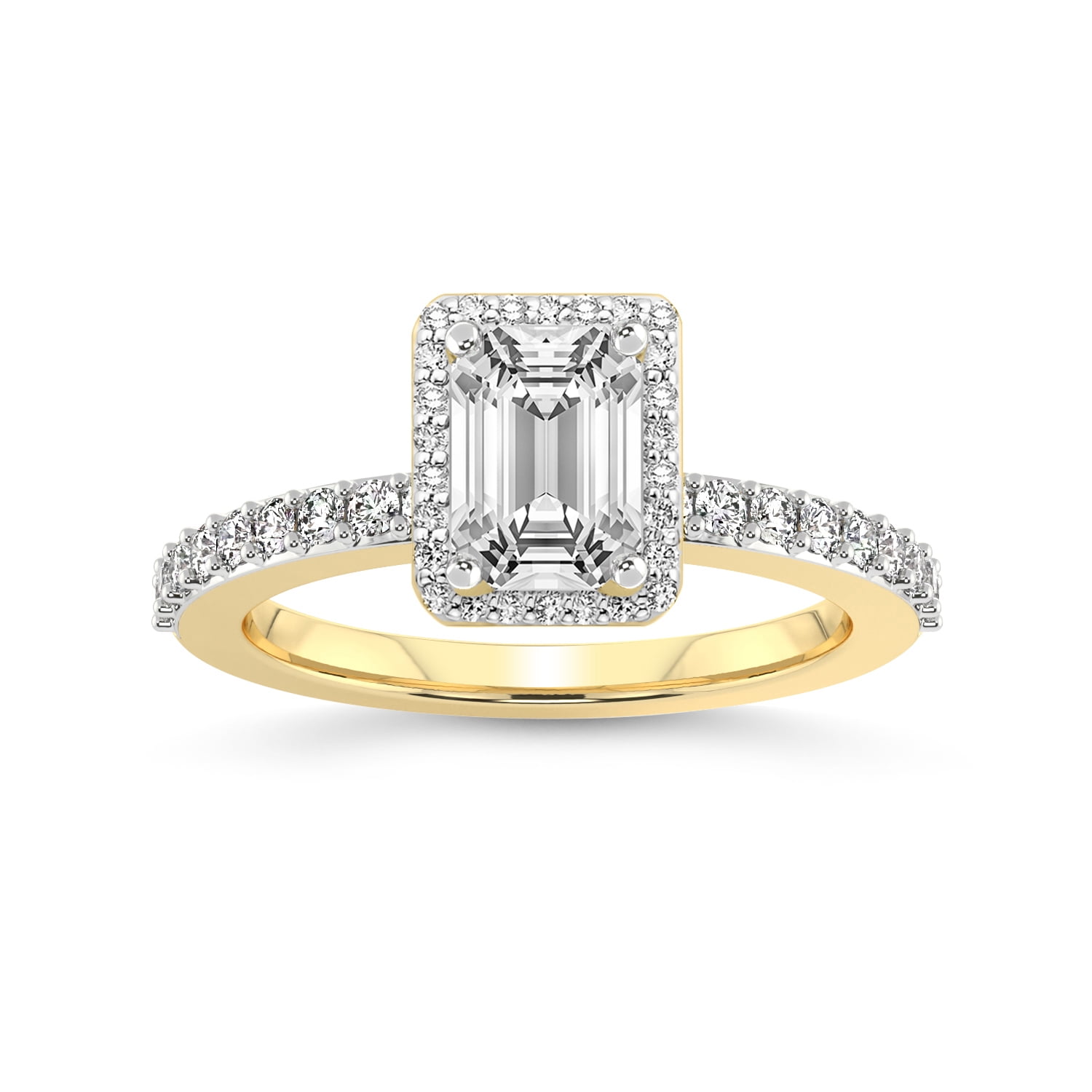 4 Carat IGI Certified Emerald Shape Lab Grown Diamond Engagement Ring ...