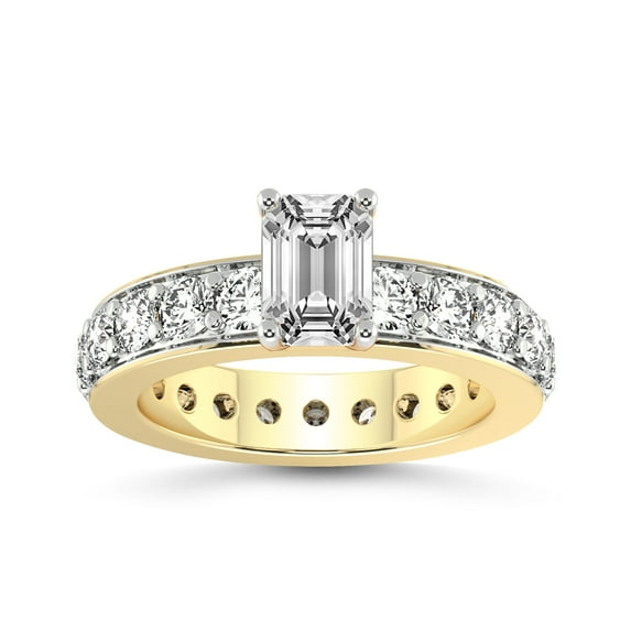 4 Carat IGI Certified Emerald Shape Lab Grown Diamond Engagement Ring ...