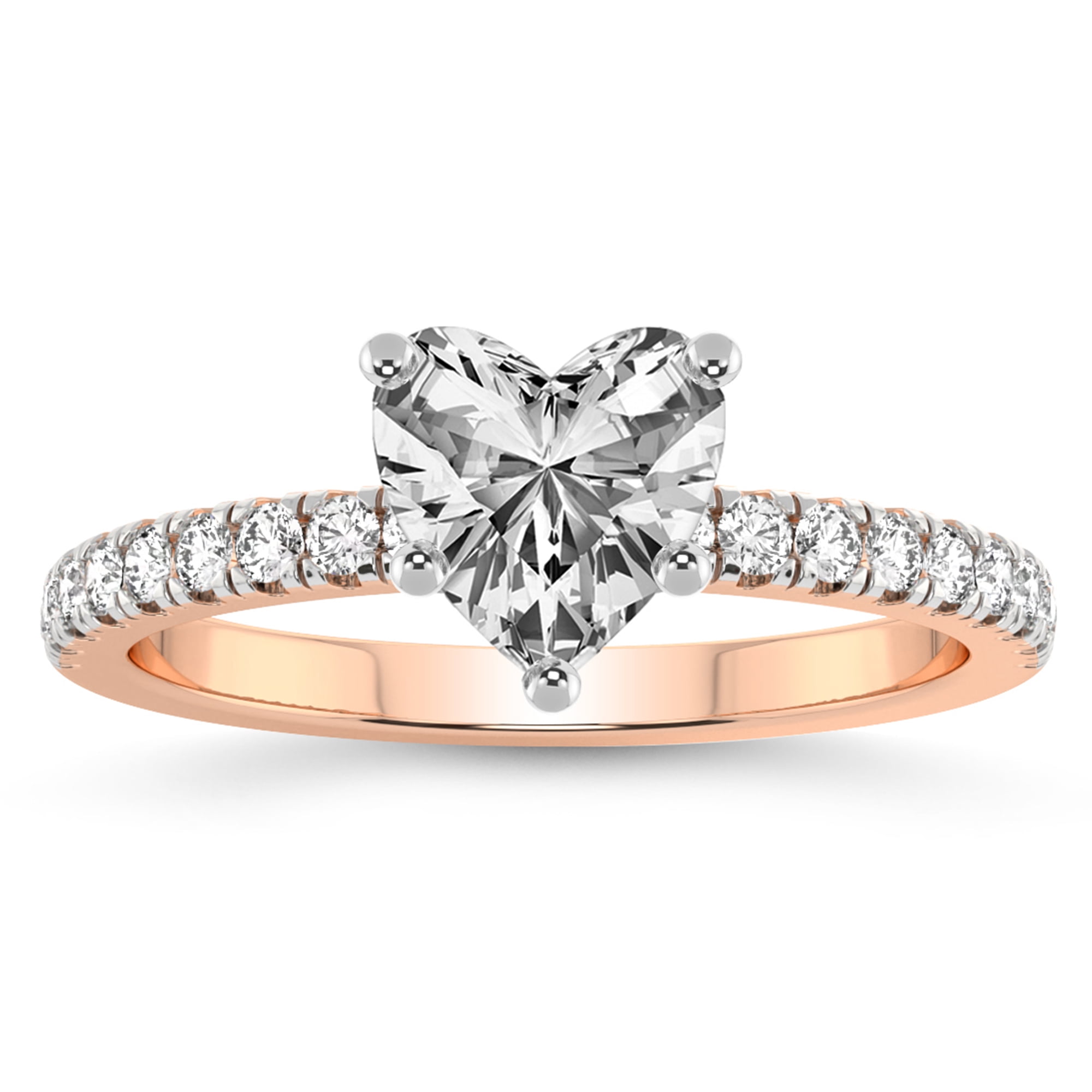 IGI Certified 4 Carat Heart Shape Lab Grown Diamond Engagement Ring ...