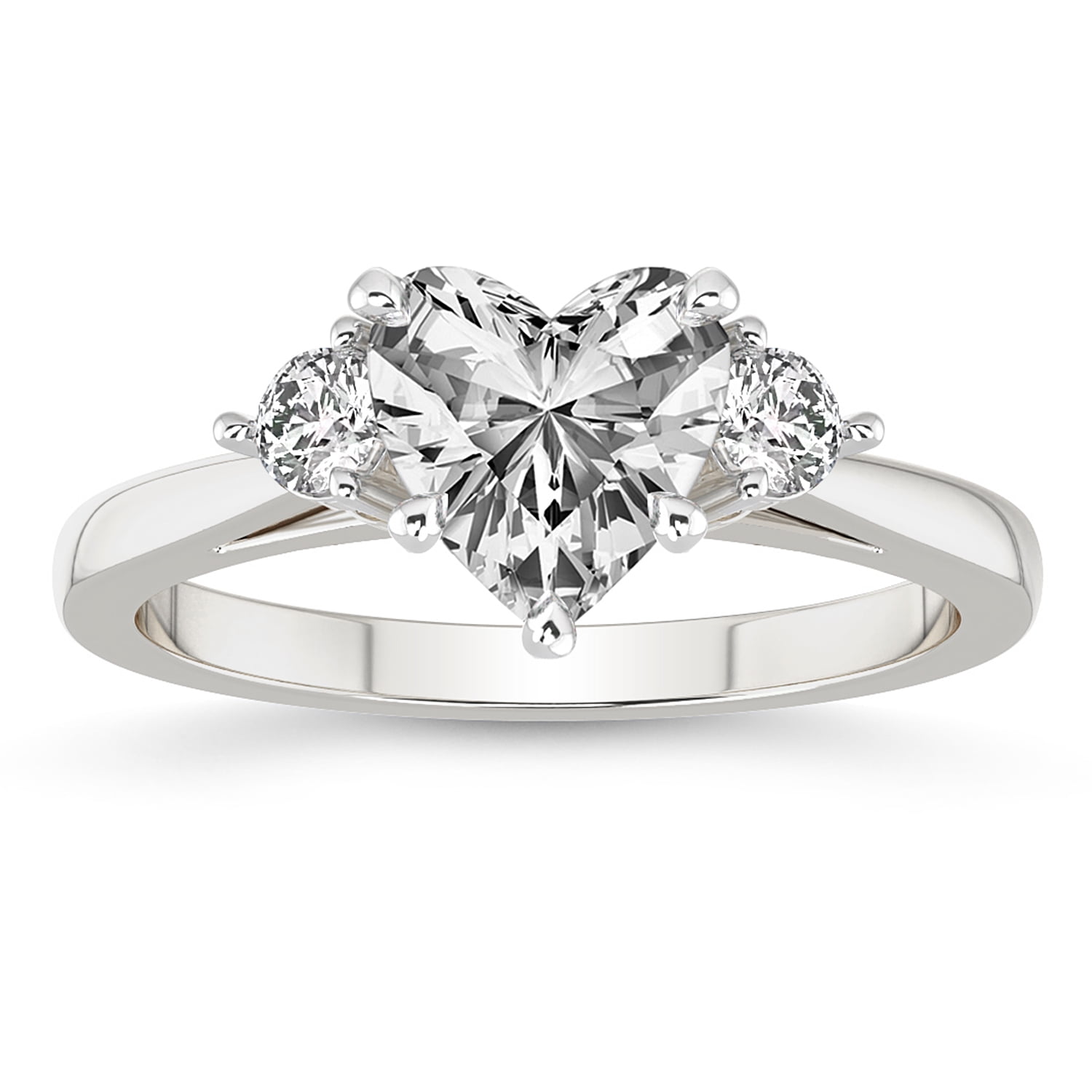 IGI Certified 4 Carat Heart Shape Lab Grown Diamond Engagement Ring ...