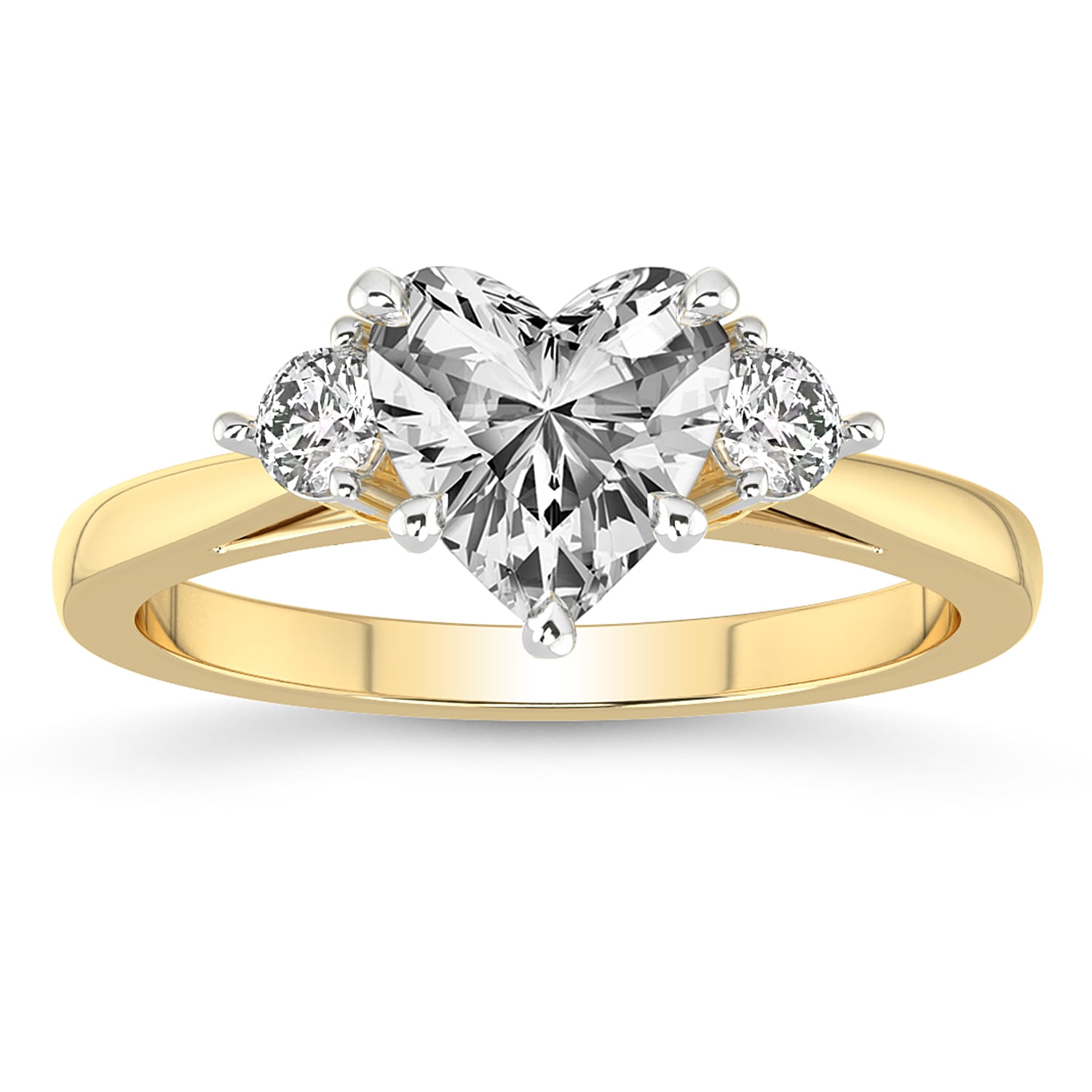 IGI Certified 4 Carat Heart Shape Lab Grown Diamond Engagement Ring ...