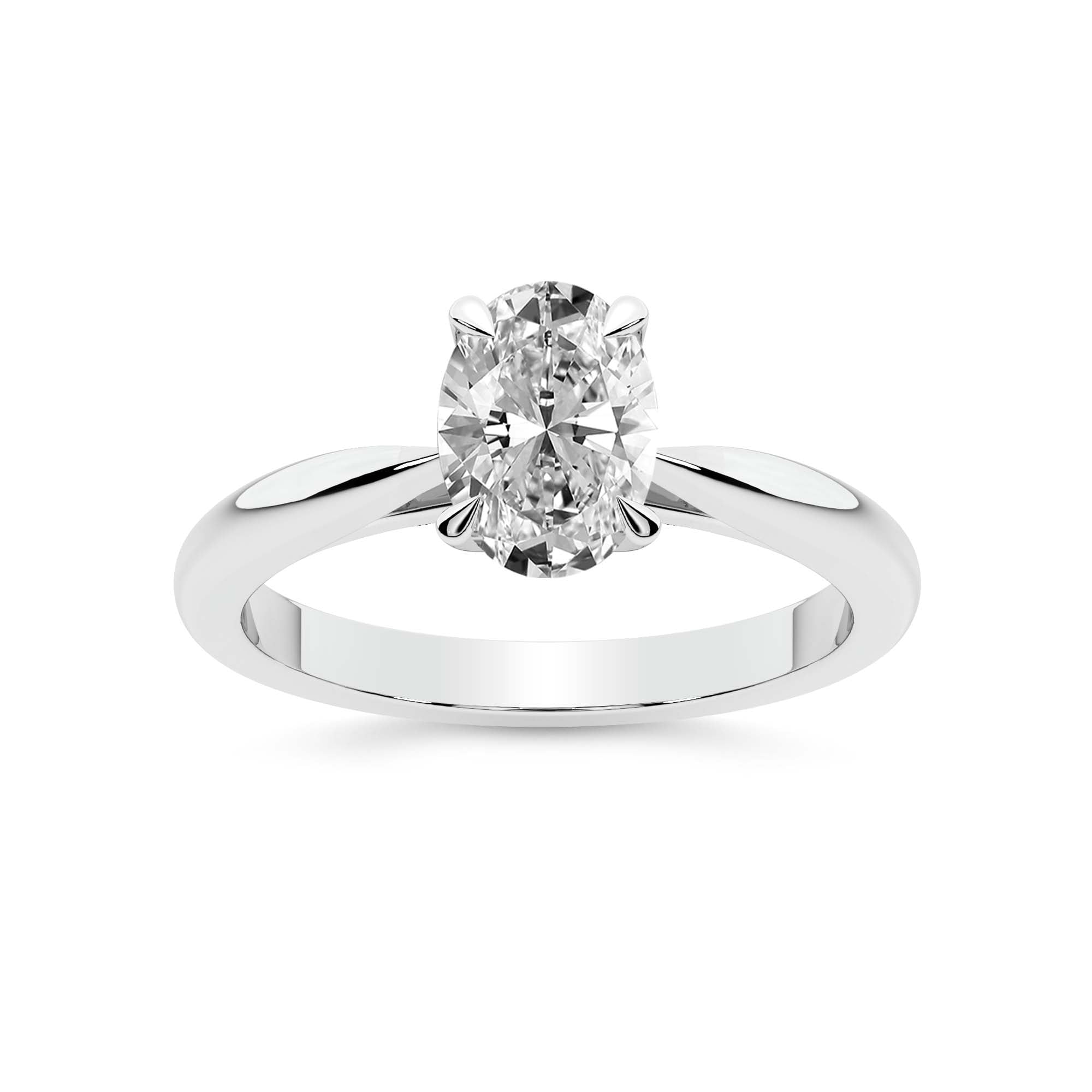 4 Carat IGI Certified Oval Shape Lab Grown Diamond Engagement Ring ...