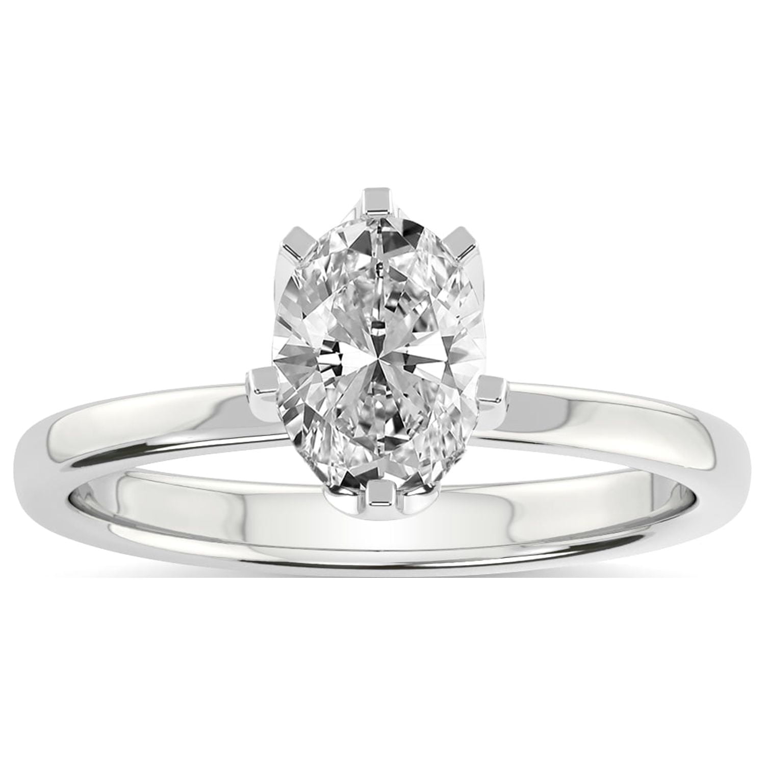 4 Carat IGI Certified Oval Shape Lab Grown Diamond Engagement Ring ...