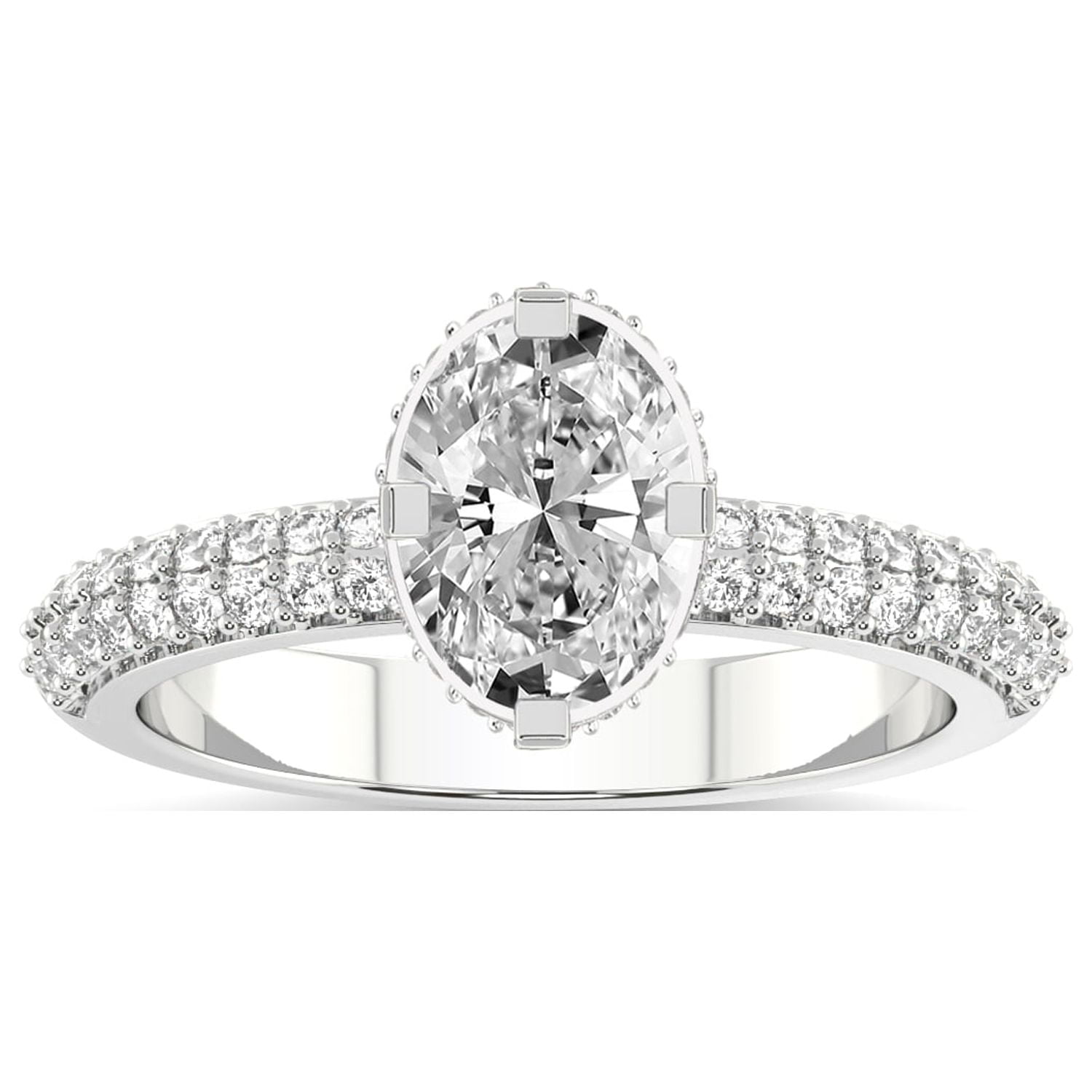 4 Carat IGI Certified Oval Shape Lab Grown Diamond Engagement Ring ...
