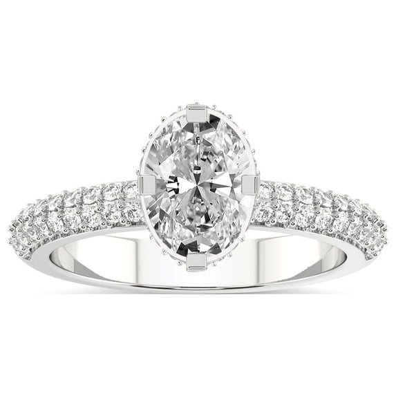 4 Carat IGI Certified Oval Shape Lab Grown Diamond Engagement Ring ...