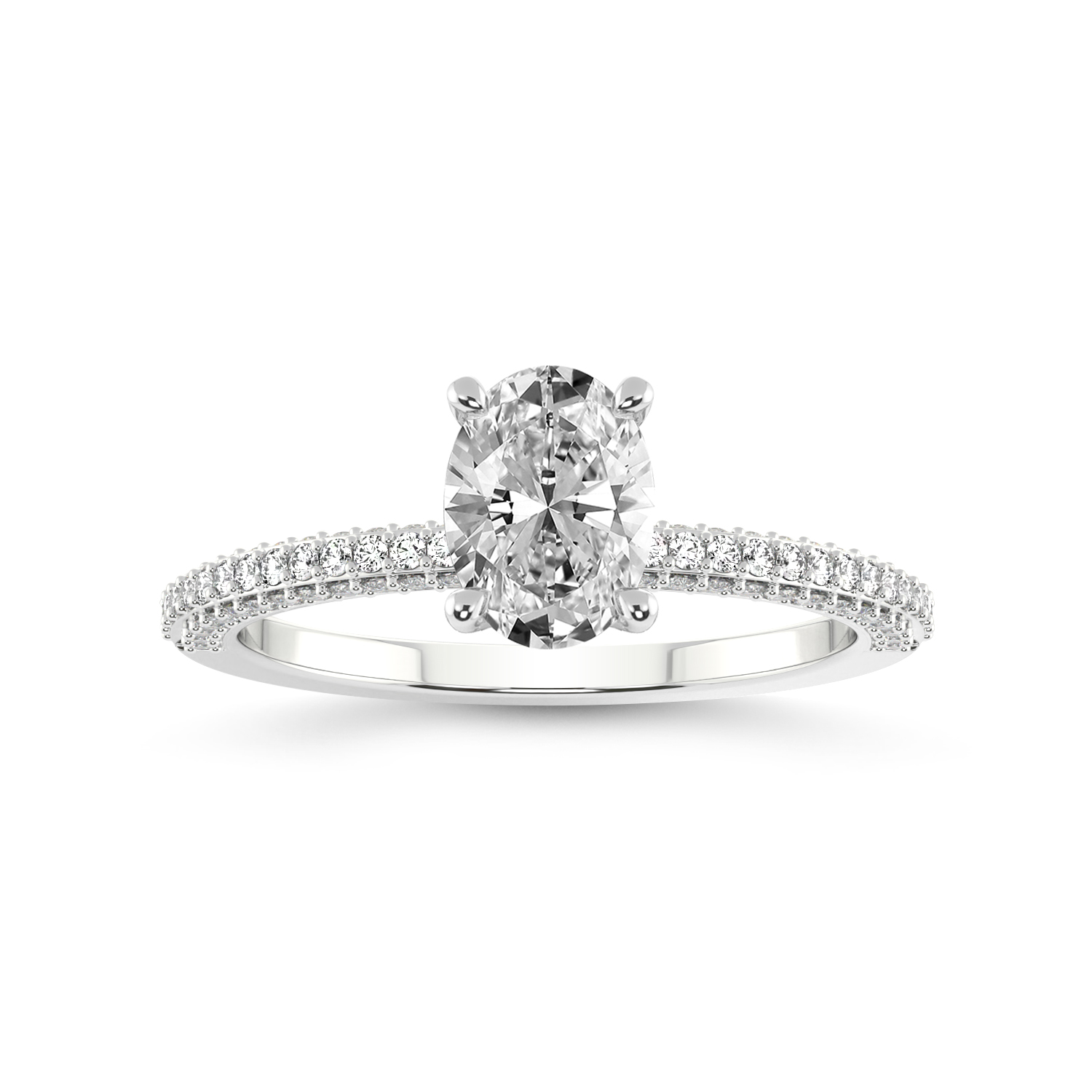 4 Carat IGI Certified Oval Shape Lab Grown Diamond Engagement Ring ...