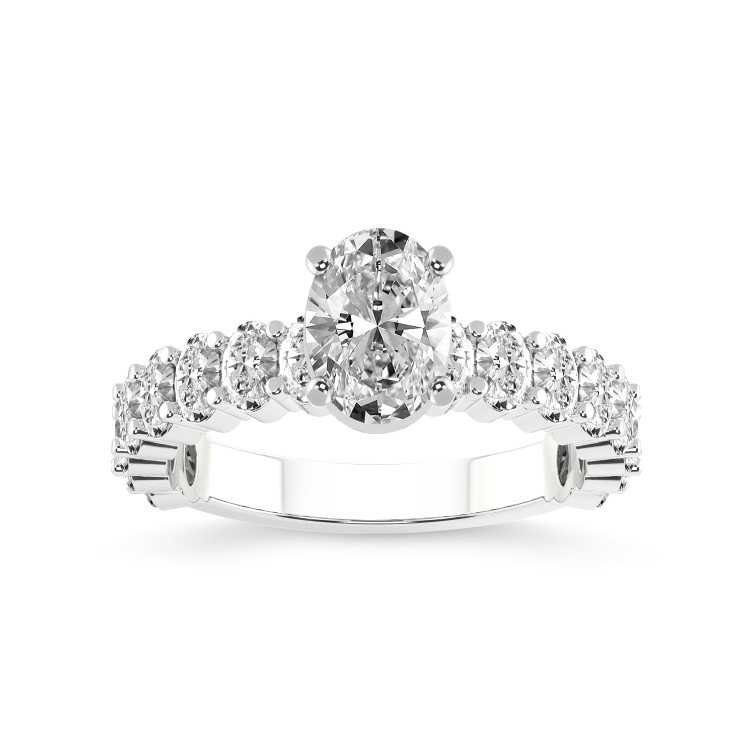 4 Carat IGI Certified Oval Shape Lab Grown Diamond Engagement Ring ...