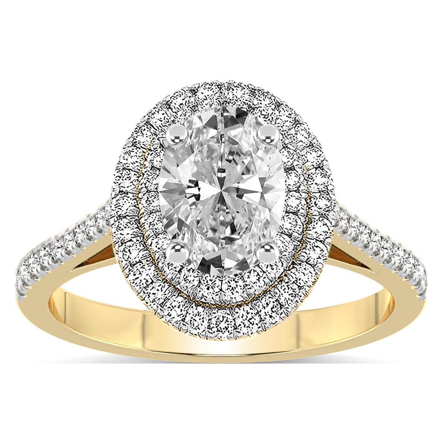 4 Carat IGI Certified Oval Shape Lab Grown Diamond Engagement Ring ...