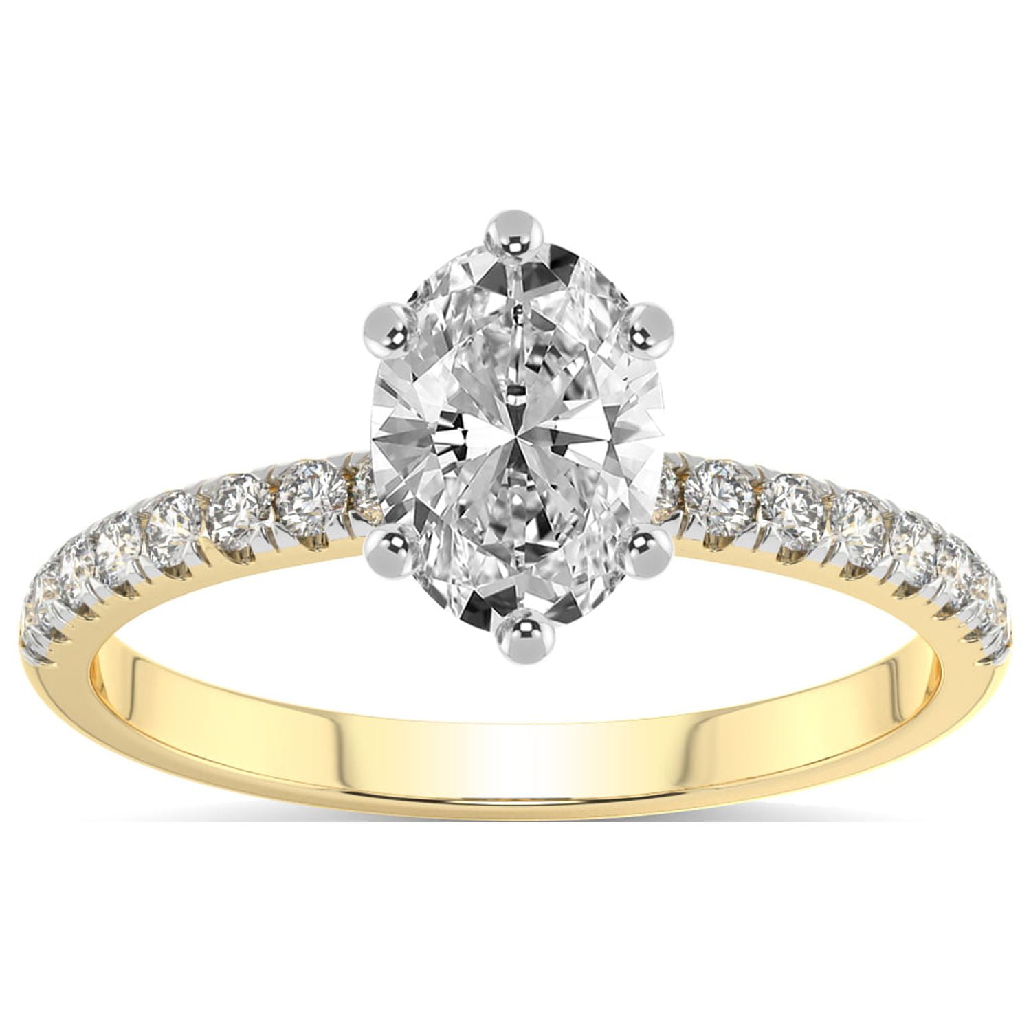 4 Carat IGI Certified Oval Shape Lab Grown Diamond Engagement Ring ...