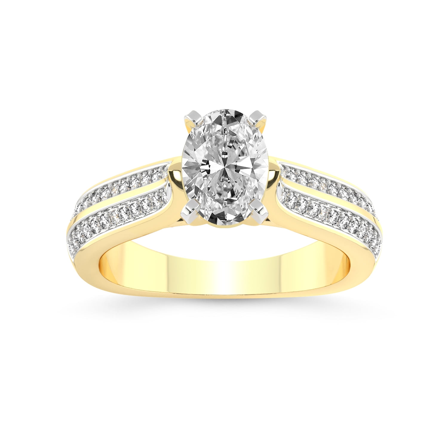 4 Carat IGI Certified Oval Shape Lab Grown Diamond Engagement Ring ...