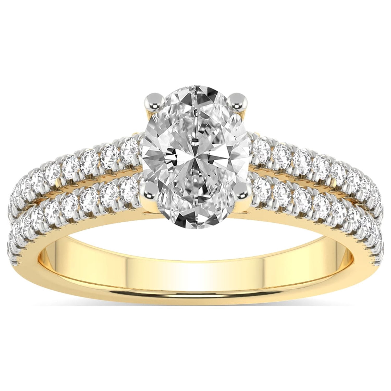4 Carat IGI Certified Oval Shape Lab Grown Diamond Engagement Ring ...