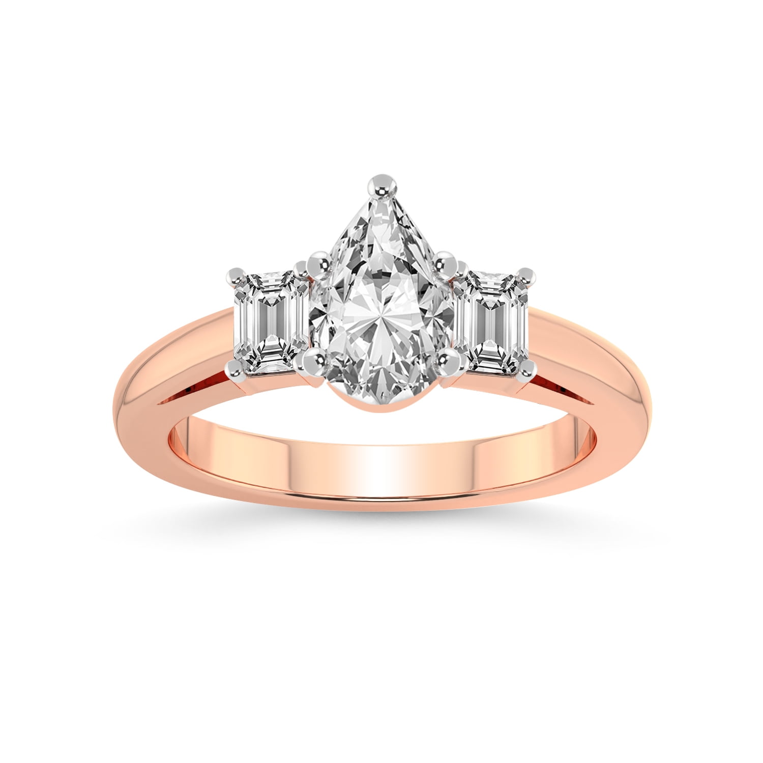 IGI Certified 4 Carat Pear Shape Lab Grown Diamond Engagement Ring ...