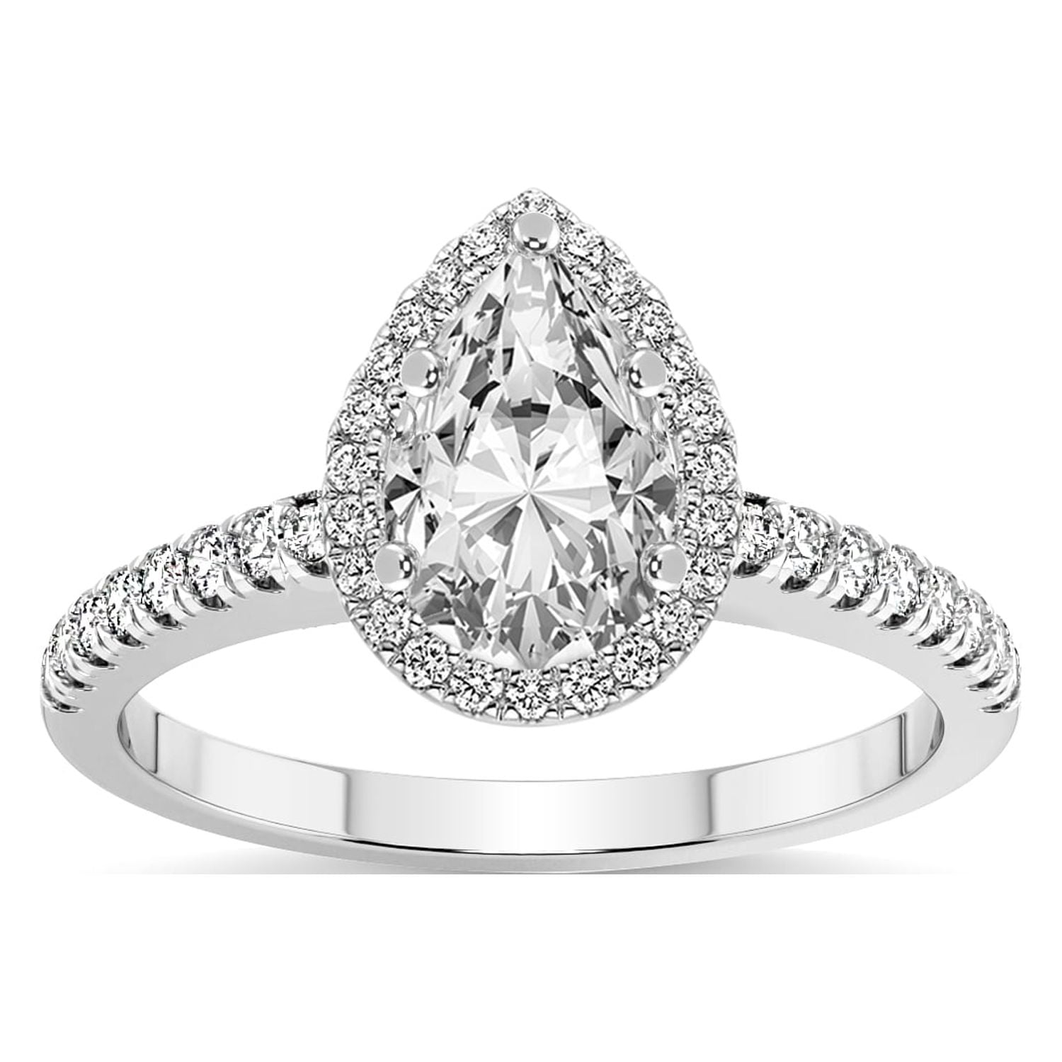 4 Carat IGI Certified Pear Shape Lab Grown Diamond Engagement Ring ...