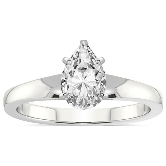 4 Carat IGI Certified Pear Shape Lab Grown Diamond Engagement Ring ...
