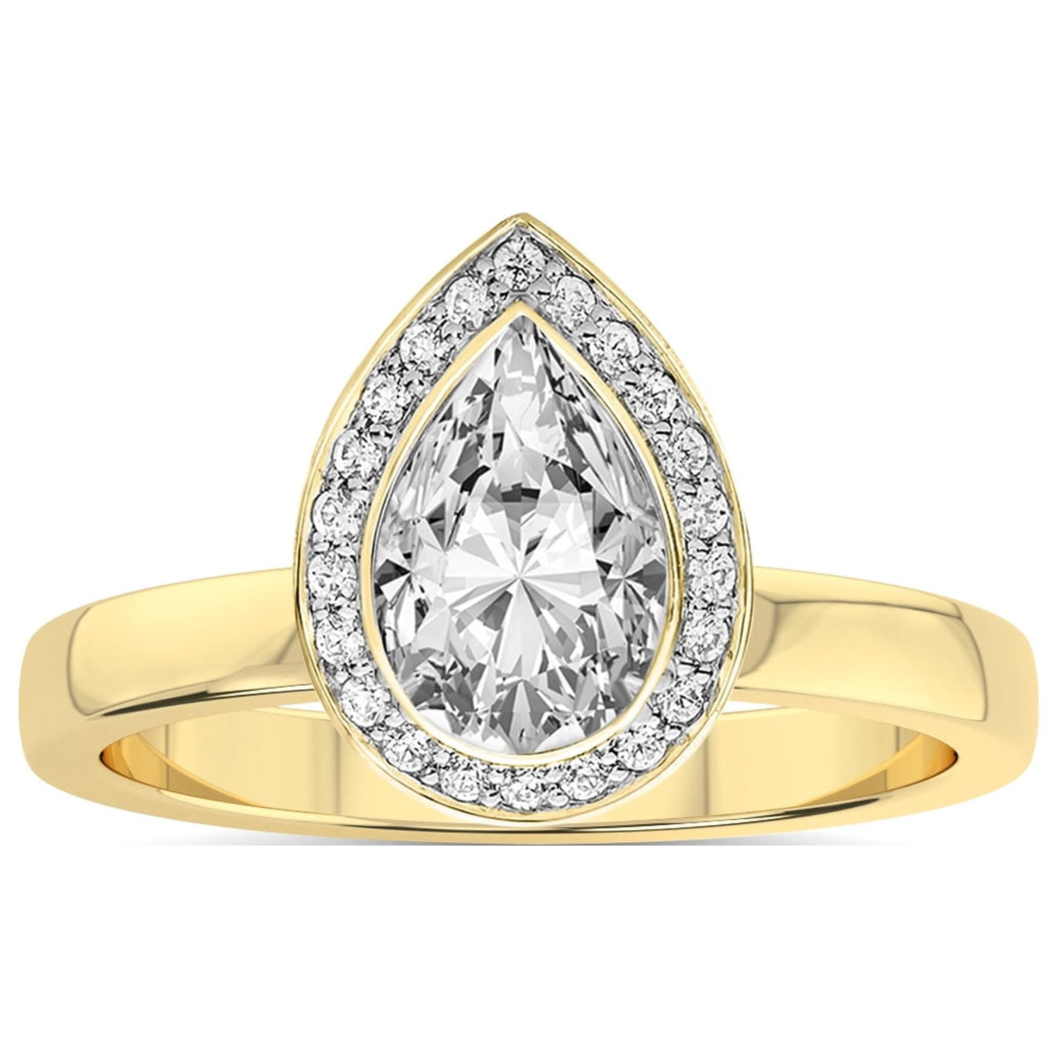 4 Carat IGI Certified Pear Shape Lab Grown Diamond Engagement Ring ...