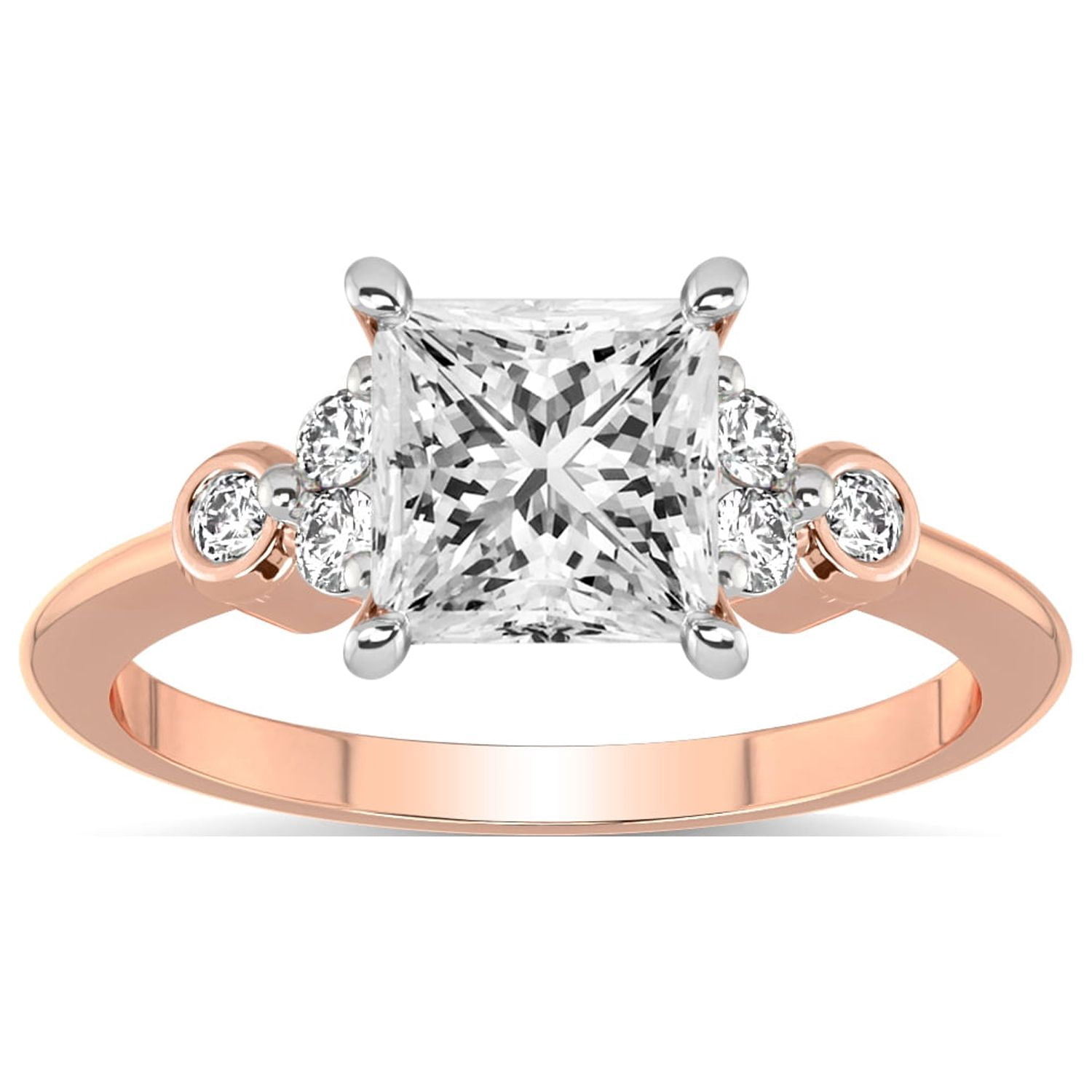 4 Carat IGI Certified Princess Shape Lab Grown Diamond Engagement Ring ...