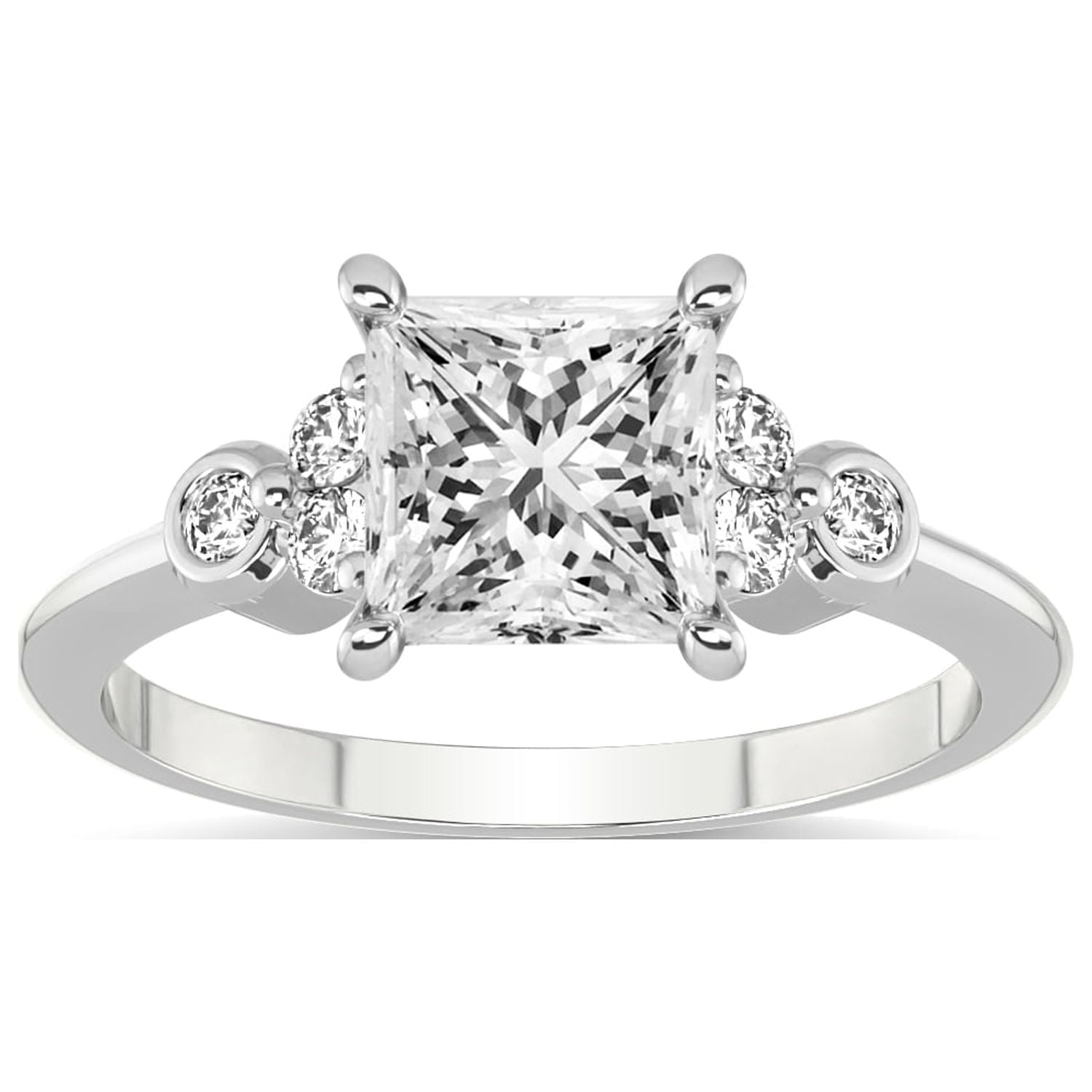 4 Carat IGI Certified Princess Shape Lab Grown Diamond Engagement Ring ...