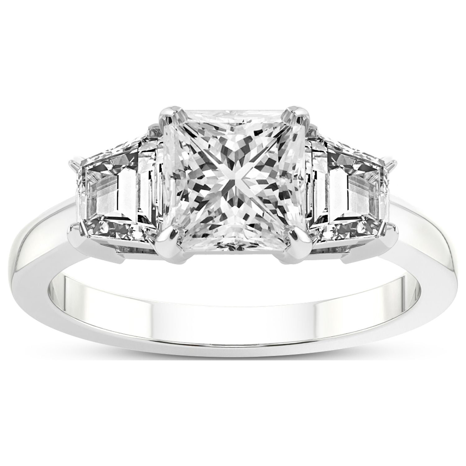 4 Carat IGI Certified Princess Shape Lab Grown Diamond Engagement Ring ...