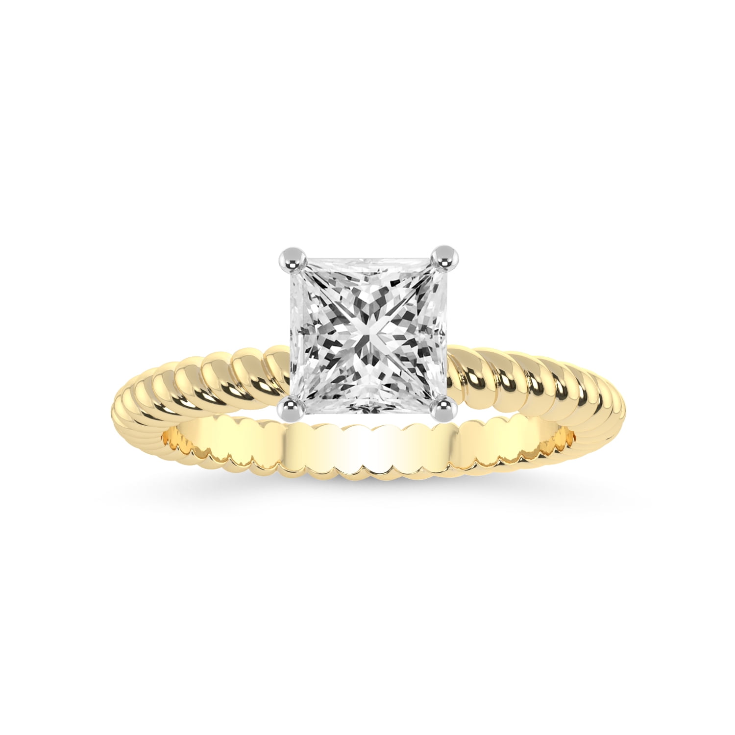 4 Carat IGI Certified Princess Shape Lab Grown Diamond Engagement Ring ...